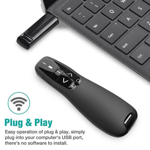 Jual USB Wireless Presenter R400 Laser Pointer Red Meeting Presentasi 2 ...