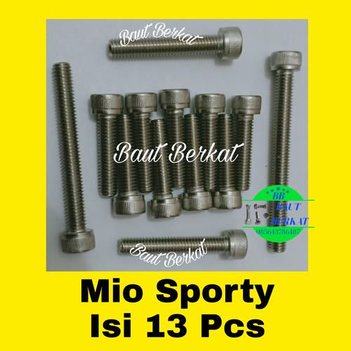 Jual set baut L stainless blok mesin mio sporty baut blok mesin mio ...