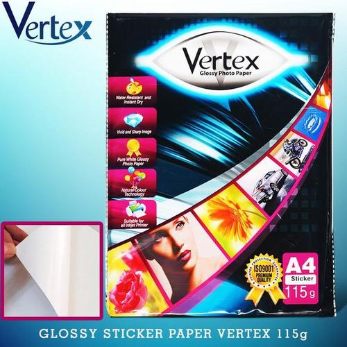 Jual KERTAS FOTO STICKER VERTEX A4 115 GSM 20 SHEET - Kota Palembang ...