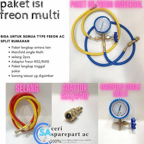 Jual Paket isi freon Multi AC split Non sighlass R32 R410 R22 R134 ...