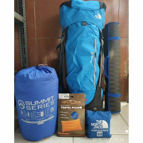 Jual paket hemat alat hiking tas caril matras sleeping bag bantal cover ...