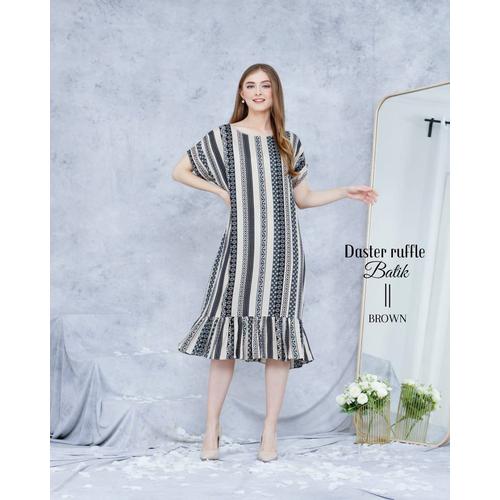 Promo DASTER RUFFLE VIRAL MOTIF BATIK - BROWN - Kota Tasikmalaya ...