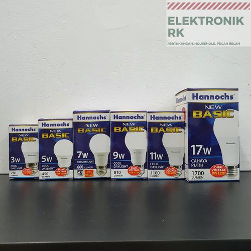 Jual Lampu Bohlam LED Hannochs new BASIC 3w 5w 7w 9w 11w 17w Cool ...