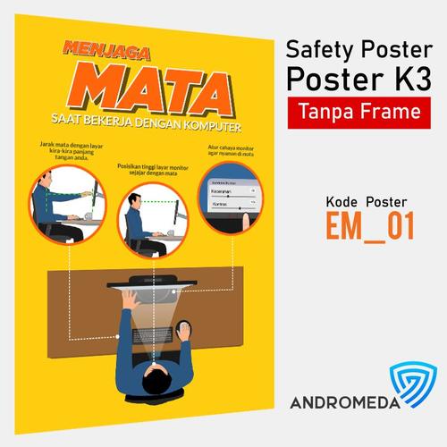 Jual Safety Poster K3 : Ergonomi Kerja di Depan Komputer APD - Kota ...