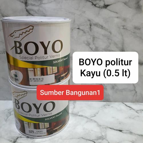 Jual Politur kayu vernis BOYO 0,5 lt warna kayu - 607 Manggis - Kab ...