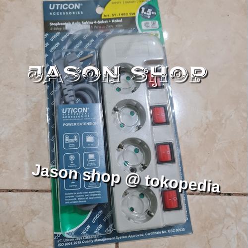 Jual Terminal listrik/Saklar uticon/Stop kontak Uticon 4 lubang kabel 1 ...