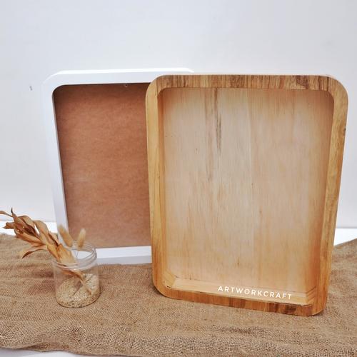 Jual Frame Mahar / Scrap Askara Pinus 30 x 40 cm - Pinus, Kaca/Triplek ...