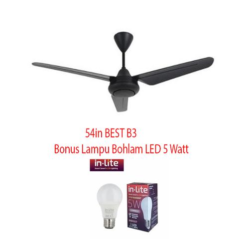 Jual Edma Fan 54in BestB3 Kipas Plafon Angin Kencang Bonus Lampu Sepeda ...