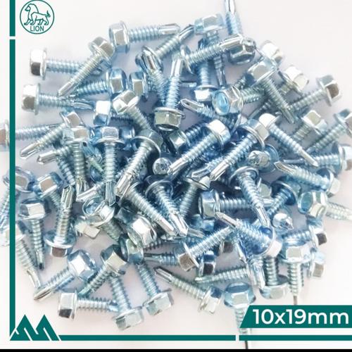 Jual sekrup/ skrup baut baja ringan merek moon lion 10 x 19@100 pcs ...