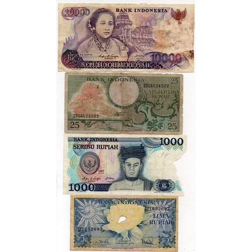 Jual BL2676 Lot 4 Lembar Uang Kertas Indonesia Kondisi Sesuai Gambar ...