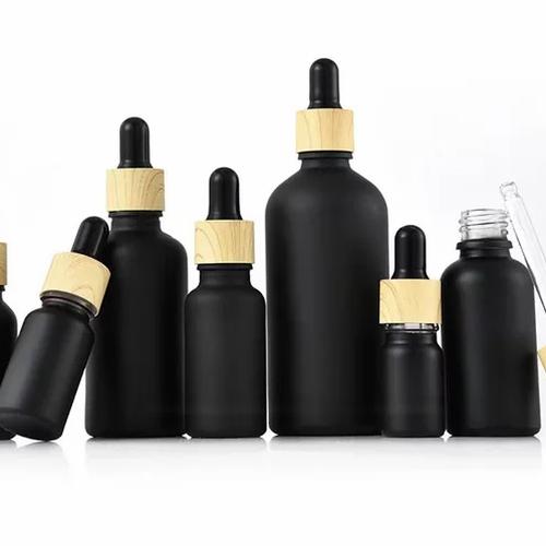 Jual Botol Serum kaca Hitam Matte / Botol Dropper Kaca Hitam Matte ...