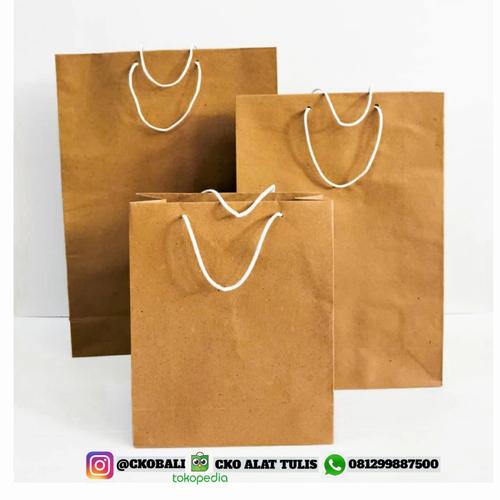 Jual Paper bag polos Cokelat / Goodie Bag polos - Besar - Kota Denpasar ...