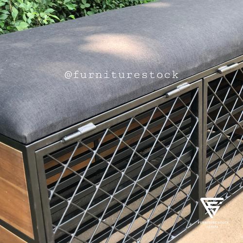 Jual RAK SEPATU INDUSTRIAL KAYU RAK SEPATU DOUBLE FUNGSI KURSI BENCH ...
