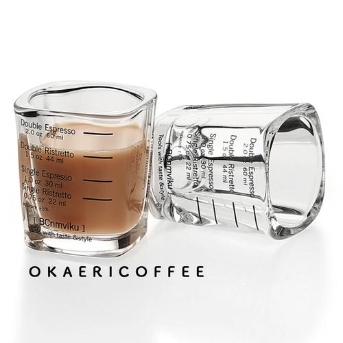 Promo Espresso Double Shot Glass / Gelas Takar Sloki Kopi Persegi 2 OZ ...