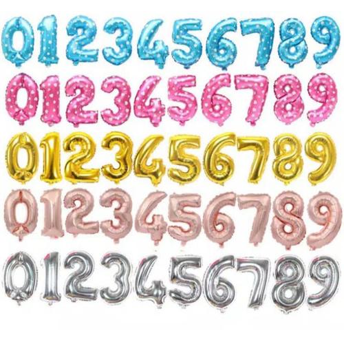 Jual BALON ANGKA/ FOIL ANGKA SATUAN UKURAN 40cm - BIRU CORAK, "1 ...