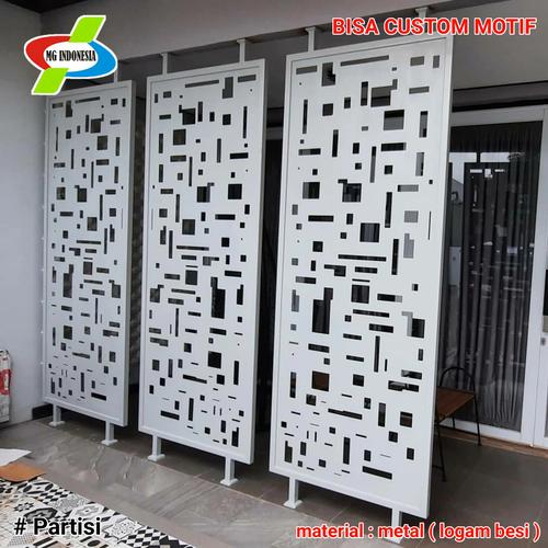Jual partisi ruangan laser cutting besi abstrak 1 - cuttung finish ...