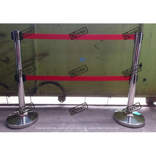 Jual Q Line QPole Tiang Antrian Tiang Bank Tiang Pembatas Pita Double ...