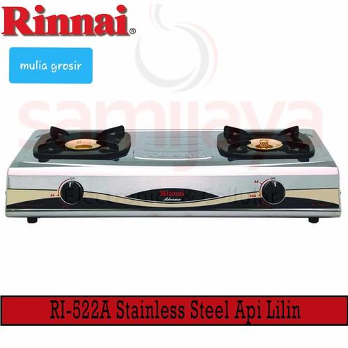 Jual Kompor Rinnai Stainless Api Lilin RI 522 A /Kompor Gas Rinnai 522A ...