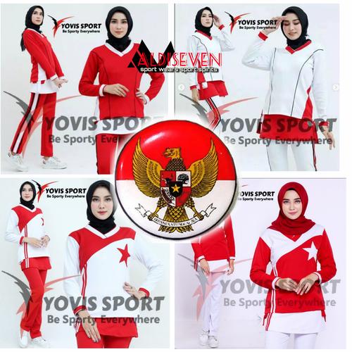 Jual sports Wears Merah Putih - L - Kab. Bandung - OKE SPORTY | Tokopedia