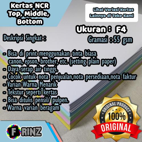 Jual Kertas NCR Top Middle Bottom / Carbonless Paper / Kertas Nota ...
