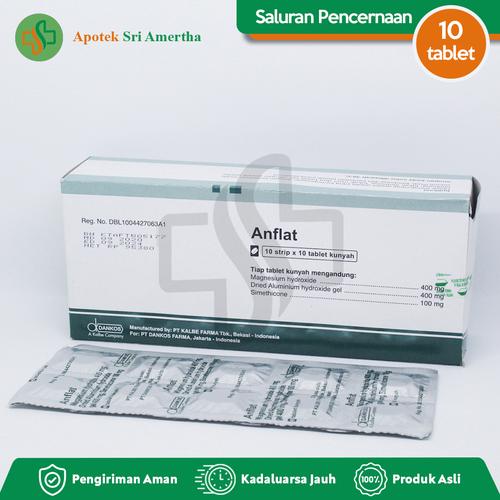 Jual Anflat 1 Strip isi 10 Tablet Kunyah Obat Lambung - Kab. Gianyar ...