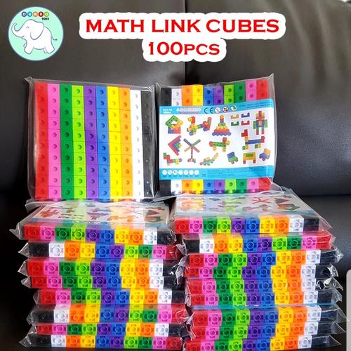 Jual Math Link Cubes 2x2 cm Puzzle Linking Mathlink 100 pcs Mainan ...