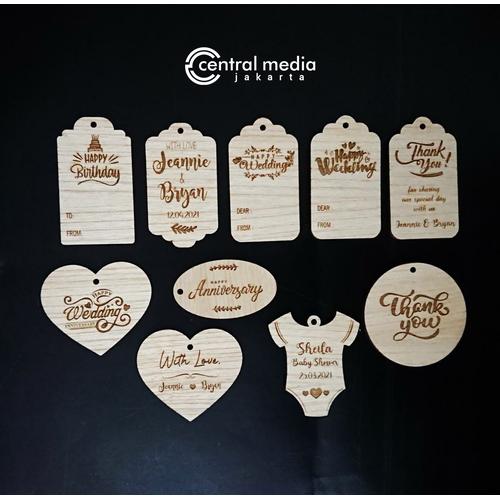 Jual Hang Tag Kayu Custom Birthday Wedding Anniversary Baby Graduation ...
