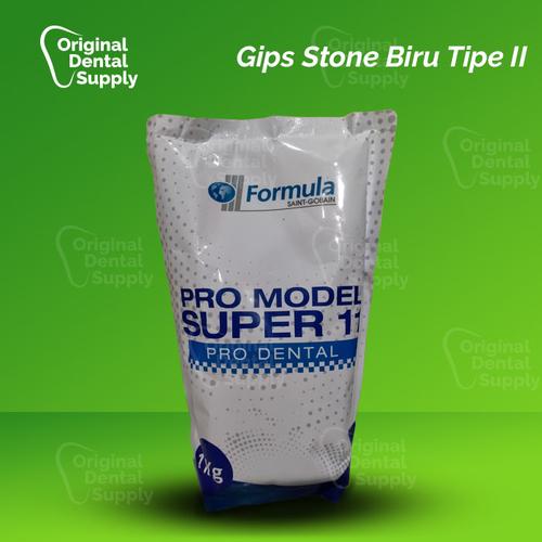 Jual gips stone Biru type ll+ gips moldano dental pro model super ...