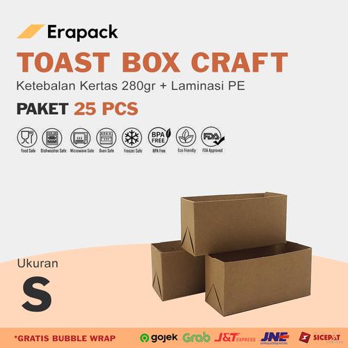 Jual Toast Box Craft Size S 10x4x5 Tempat Sandwich Laminasi (Paket ...
