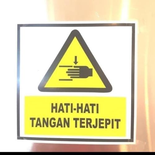 Jual stiker hati-hati tangan terjepit sticker awas tangan terjepit ...
