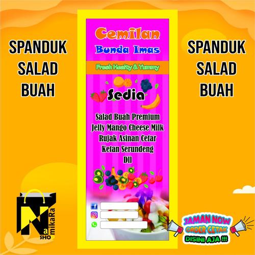 Jual SPANDUK BANNER BACKDROP CEMILAN SALAD BUAH FRESH UKURAN 1,6X0,6M ...