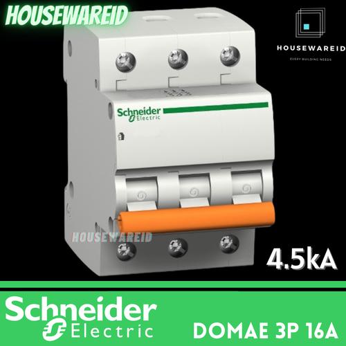 Promo MCB 3 Phase 16 Ampere 3p 16a 3 pole Schneider Domae Original Baru ...