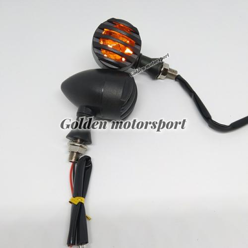 Jual Lampu Sen Teralis Japstyle Caferacer Besi Lampu sen teralis hitam ...