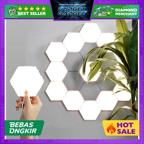Jual 3 PCS Lampu Sentuh Modular Dekorasi Dinding Quantum LED Hexagon ...