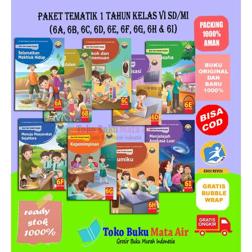 Jual ORIGINAL PAKET BUKU TEKS TEMATIK 6A-6I SD/MI KELAS VI - YUDHISTIRA - Jakarta Pusat - Toko ...