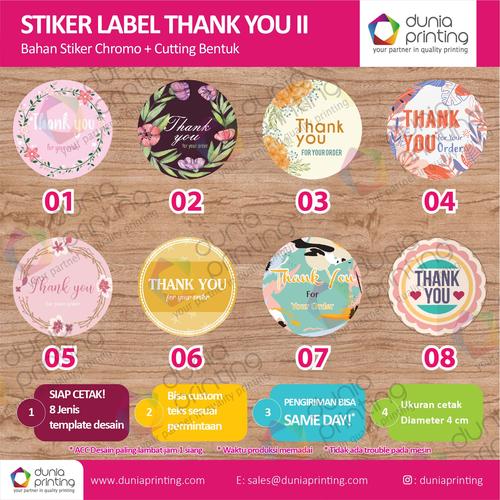Jual Stiker thank you bulat edisi II ekonomis 4 cm - contoh gambar ...