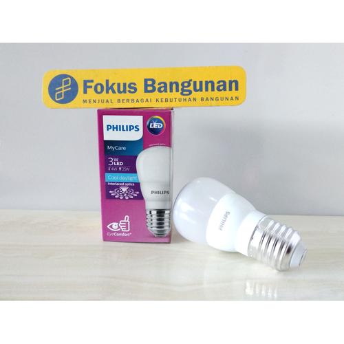 Jual Balon Lampu LED Philips 3 WATT PUTIH - MyCare Cool Daylight Bulb ...