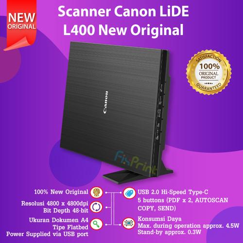 Promo RESMI CanoScan LiDE 400 Flatbed Scanner Canon A4 Scan L400 LiDe ...
