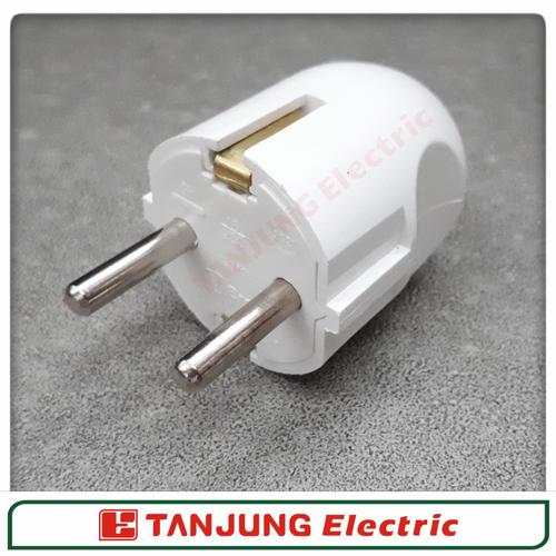 Jual Steker Arde BROCO Bulat Putih 13310 / Tusuk Kontak Stecker Male ...
