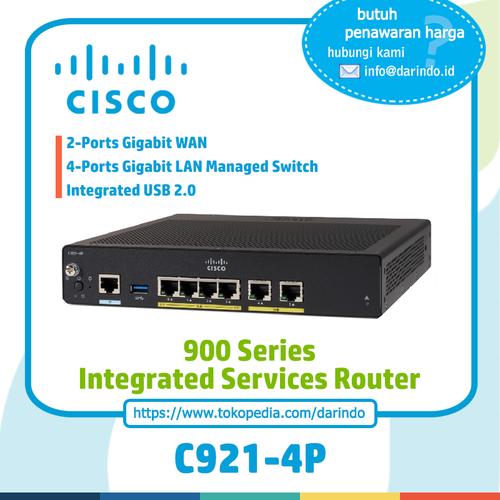 Jual [C921-4P] Cisco 900 Series Integrated Services Router - Jakarta ...