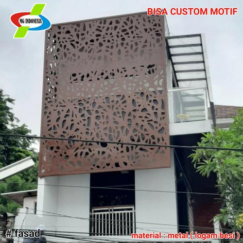 Jual fasad rumah minimalis besi laser cutting motif abstrak - Kab ...