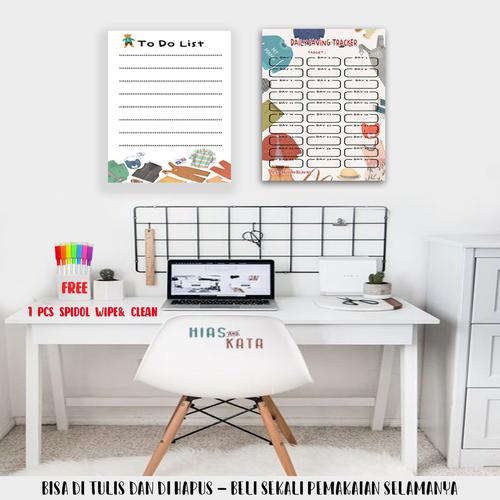 Jual Wall Planner board catatan menabung harian saving tracker & to do ...