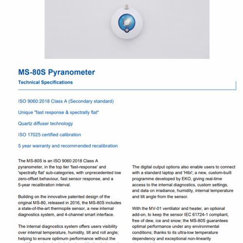 Jual Pyranometer Eko MS-80 Class A, 4-20 mA output - Kab. Bekasi - Oncel25 | Tokopedia