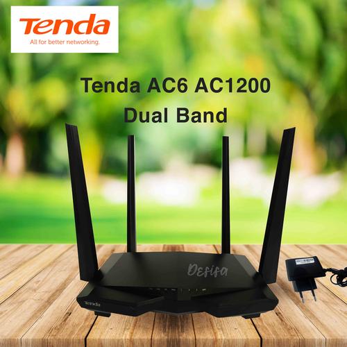Jual Router WIFI Wireless Tenda AC6 AC1200 MIMO Gigabit Dual Band not ...