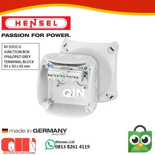 Jual JUNCTION BOX HENSEL POLYCARBONATE 93x93x62 mm IP67 KF 0202 G GREY ...