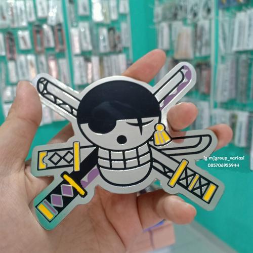 Jual Emblem logo ZORO onepiece bahan metal stainless ukuran 10x10cm ...