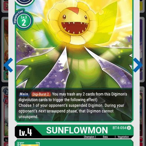Jual Digimon Card Sunflowmon BT4-054 U - Kota Pontianak - Equator Card ...