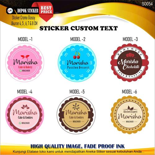 Jual Stiker Label produk makanan kue cake Custom - Bulat 4 CM - Kota ...