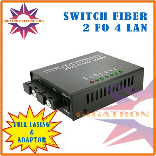 Promo Media Converter 2 Port FO 4 Port LAN 10/100 Full Casing / 2 FO 4 ...