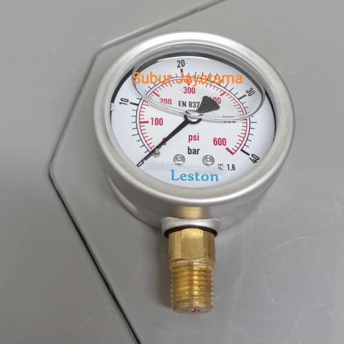 Jual Pressure Gauge Manometer Stainless 2 1/2 " inchi 40 Bar 600 Psi ...